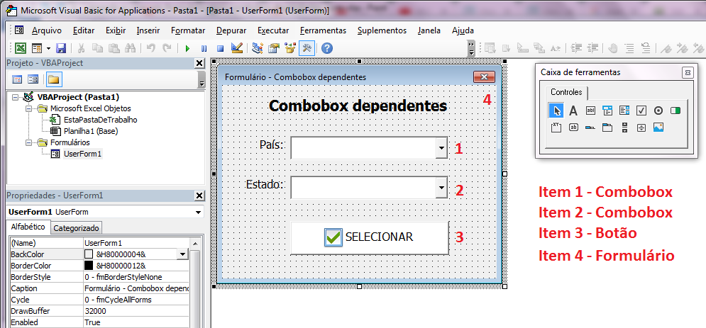 Como criar um combobox dependente no VBA Excel? - Douglas Godoy ...
